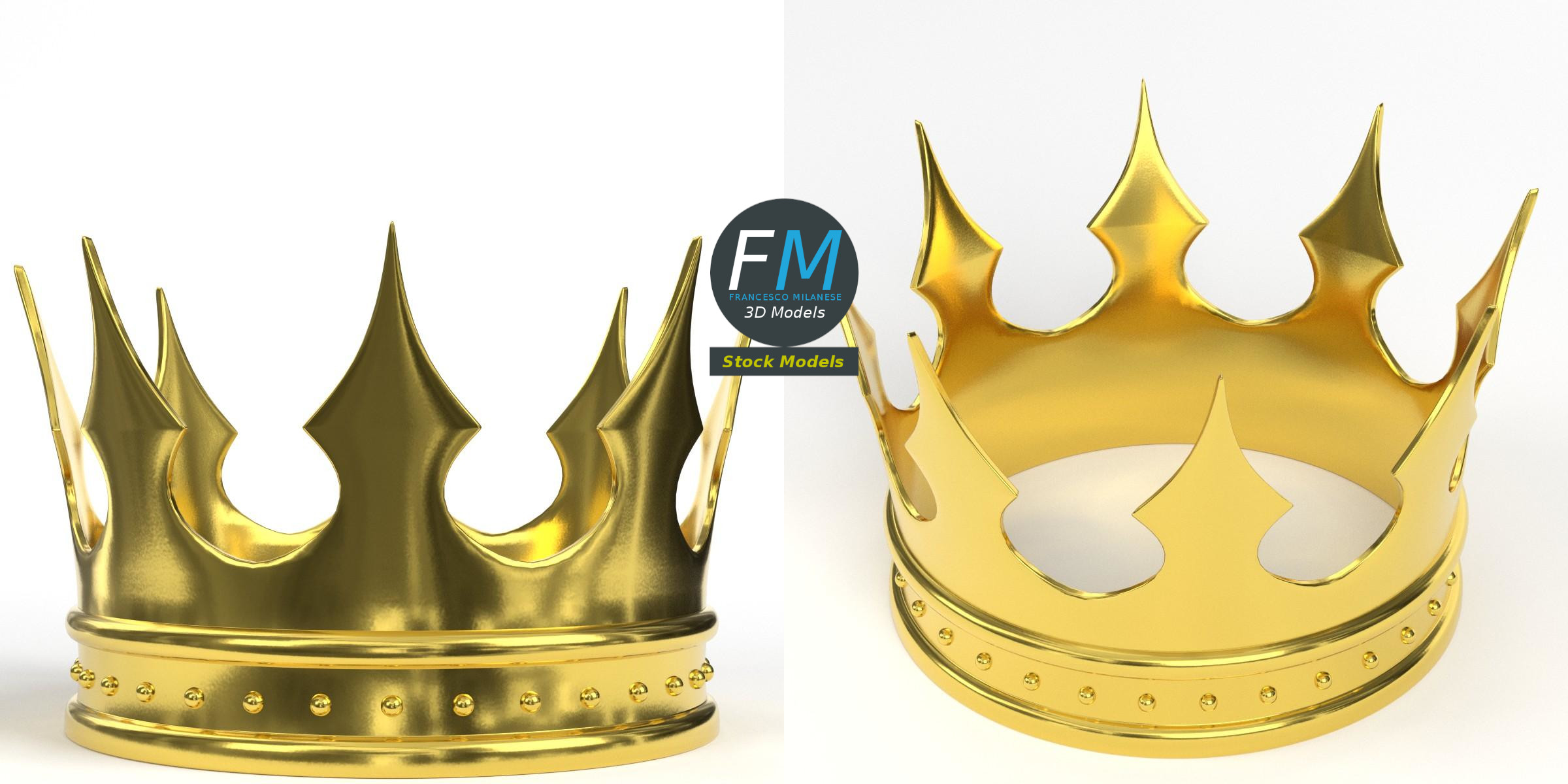 Gold crown 12 - Blender Market