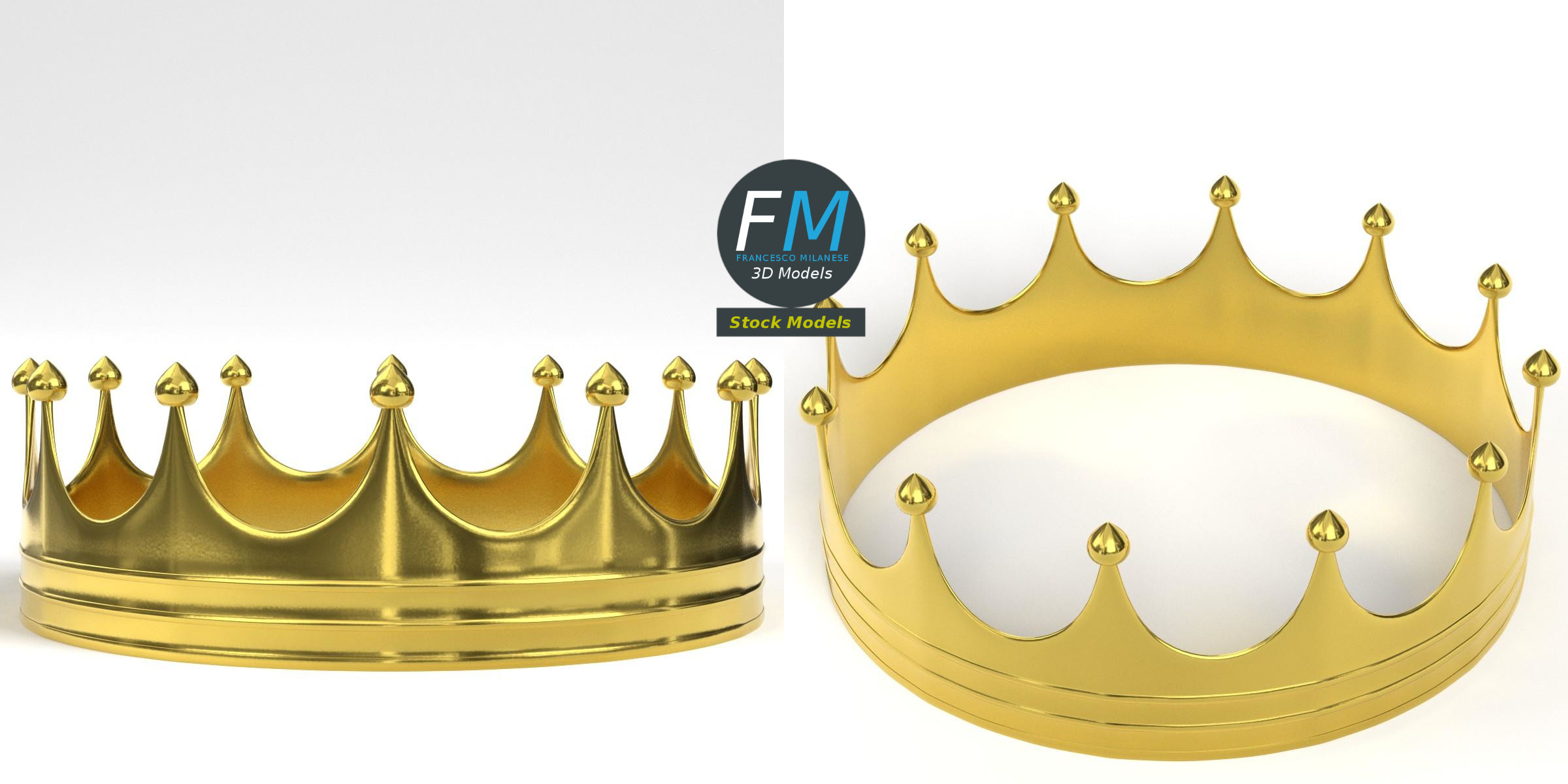 Gold crown 13 - Blender Market
