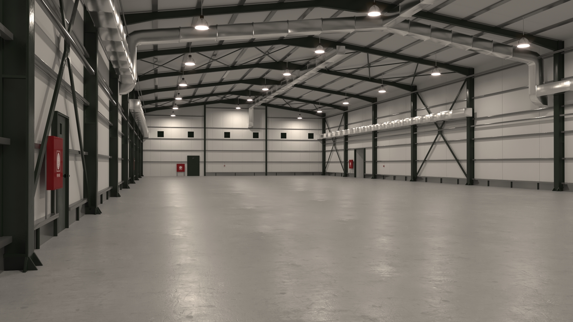 Exhibition Warehouse Interior 3D model - Blender Market