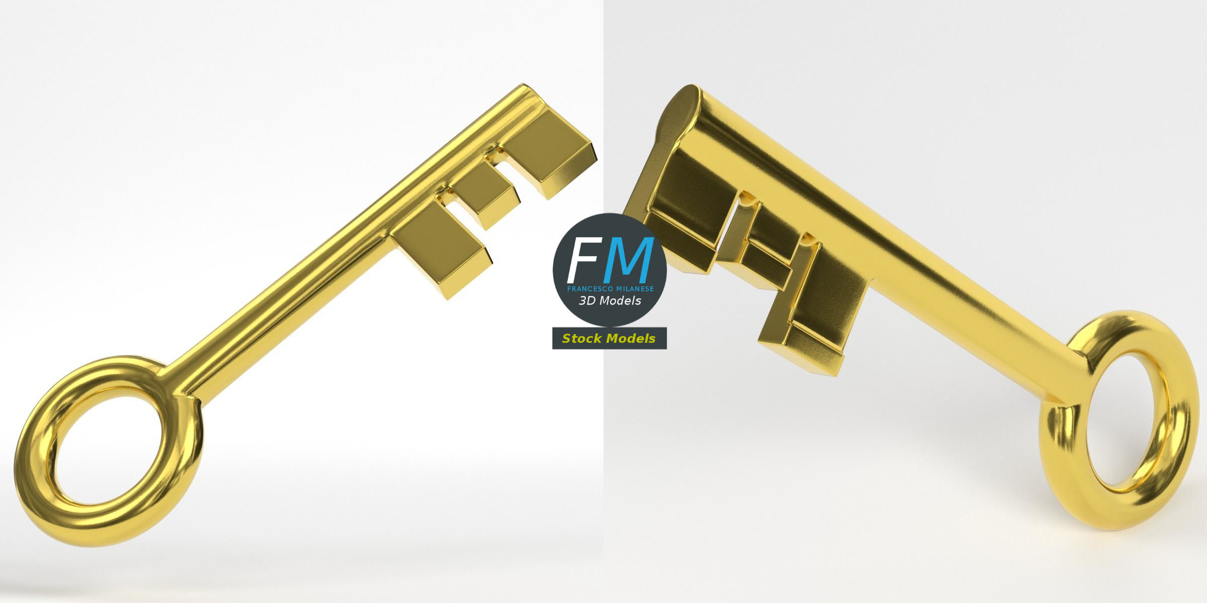 Stylized key 2 - Blender Market