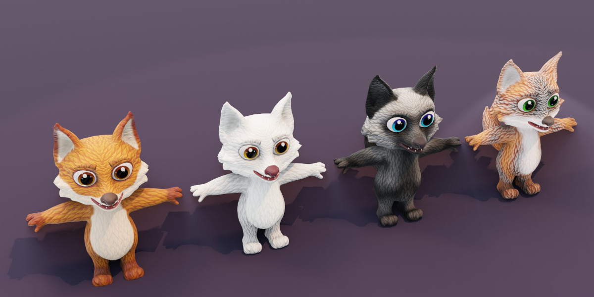 Cartoon Fox Animated 3D Models - Blender Market