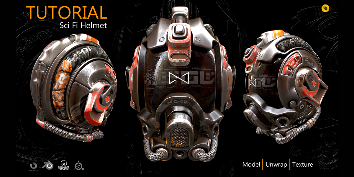 sci fi helmet tutorial - Blender Market