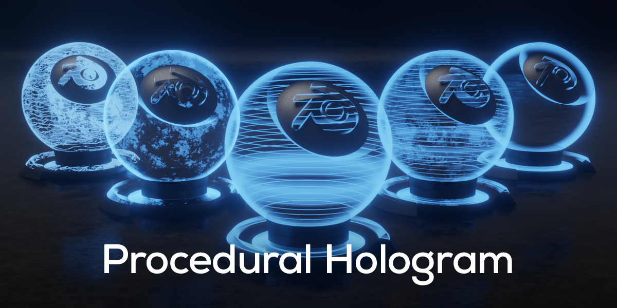 Procedural Hologram - Blender Market