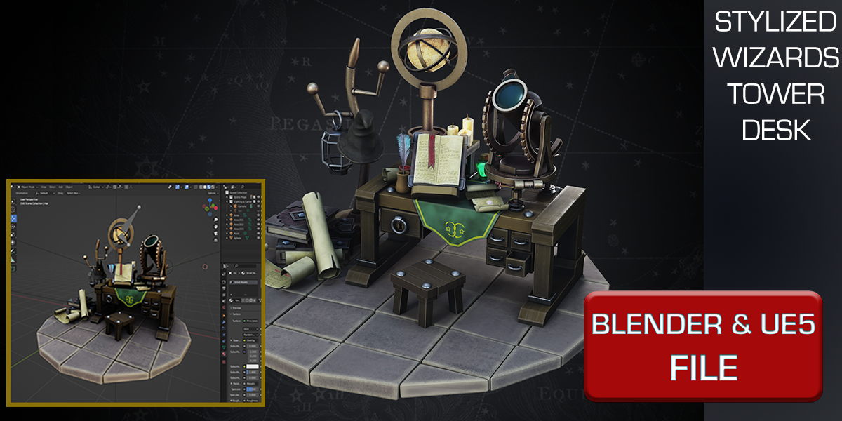 Blender 3 | Unreal Engine 5 | Complete | Guide Stylized Astronomy Scene | Environment | Tutorial ...