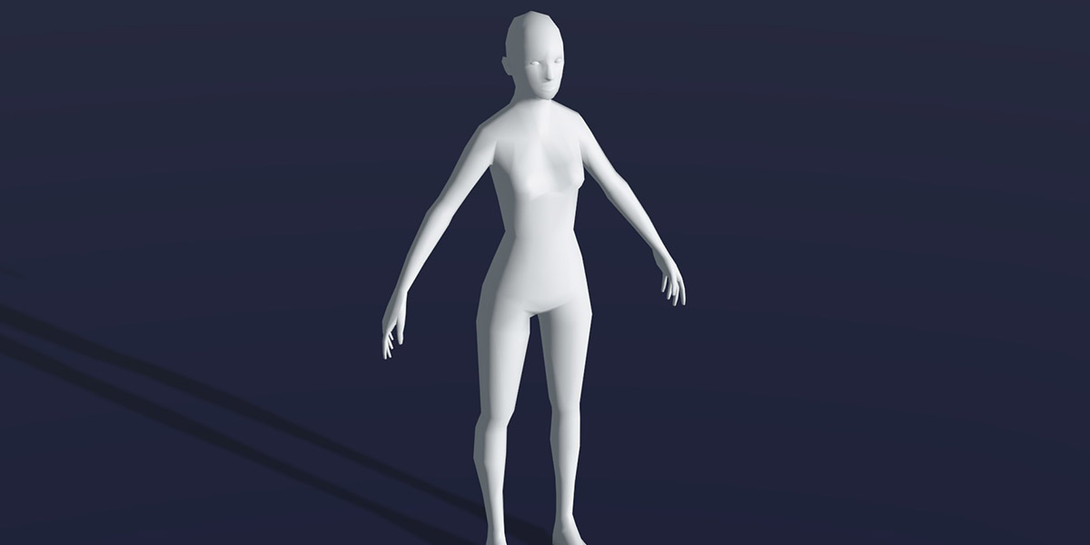 Female Body Base Mesh 28 Animations 3D Model 1k Polygons - Blender Market