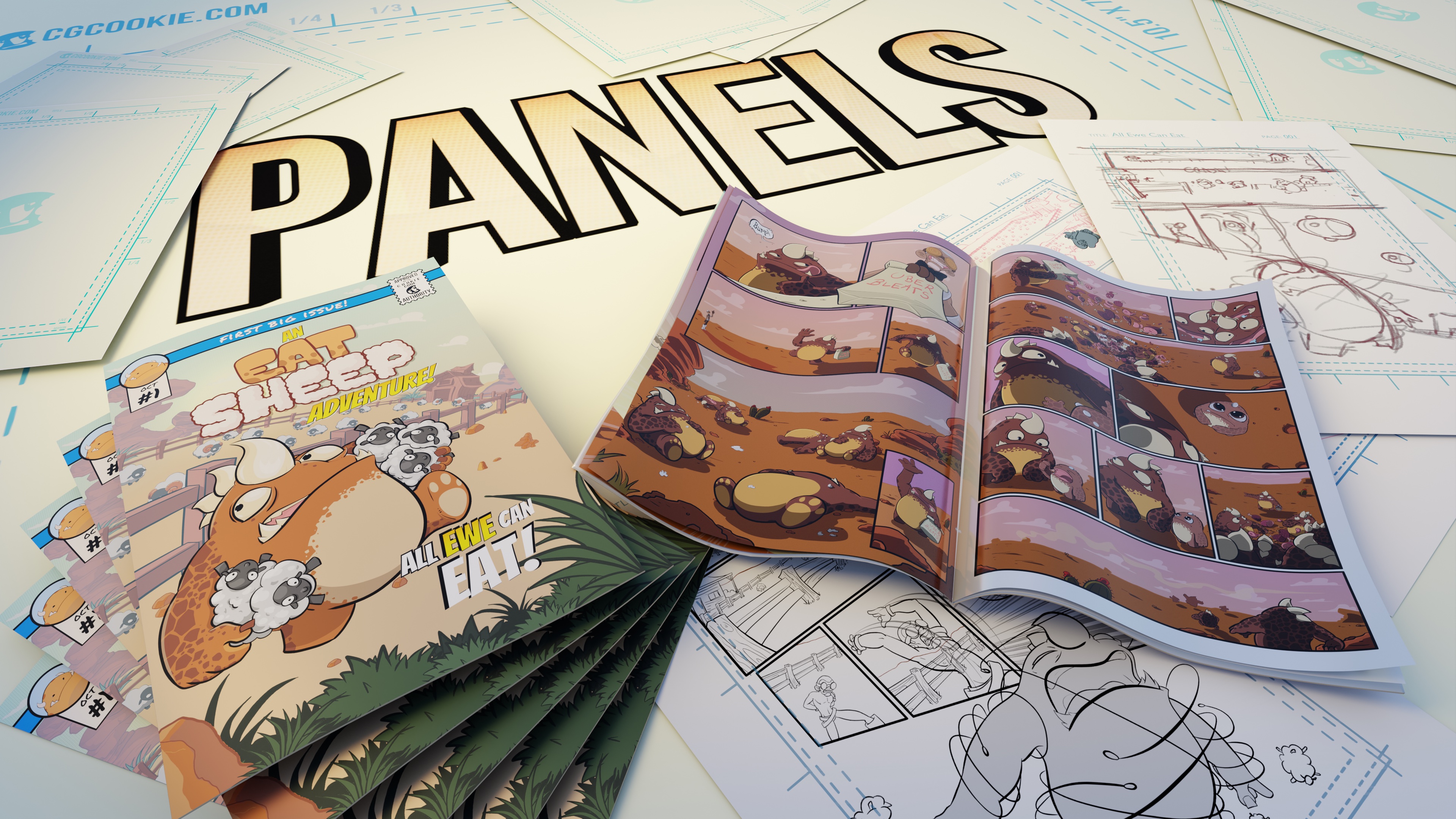 PANELS: Create a comic using Grease Pencil in Blender - Blender Market