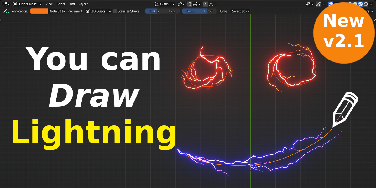 Draw Lightning Generators - Blender Market