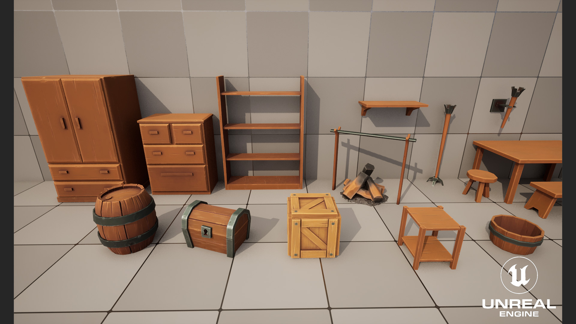 Stylized Wood Props TT - Blender Market
