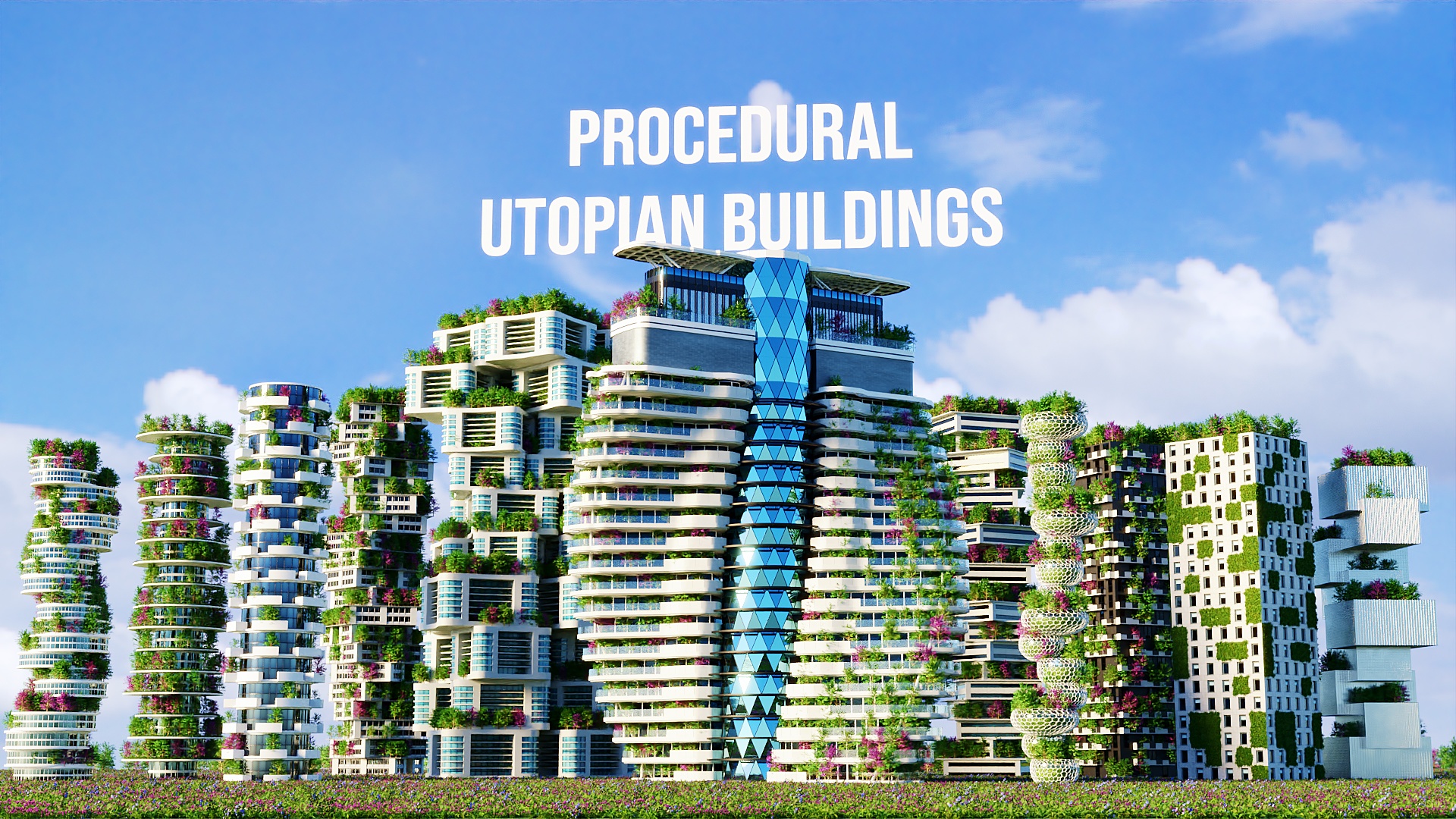 Procedural Utopian Buildings Pack for Blender - Blender Market