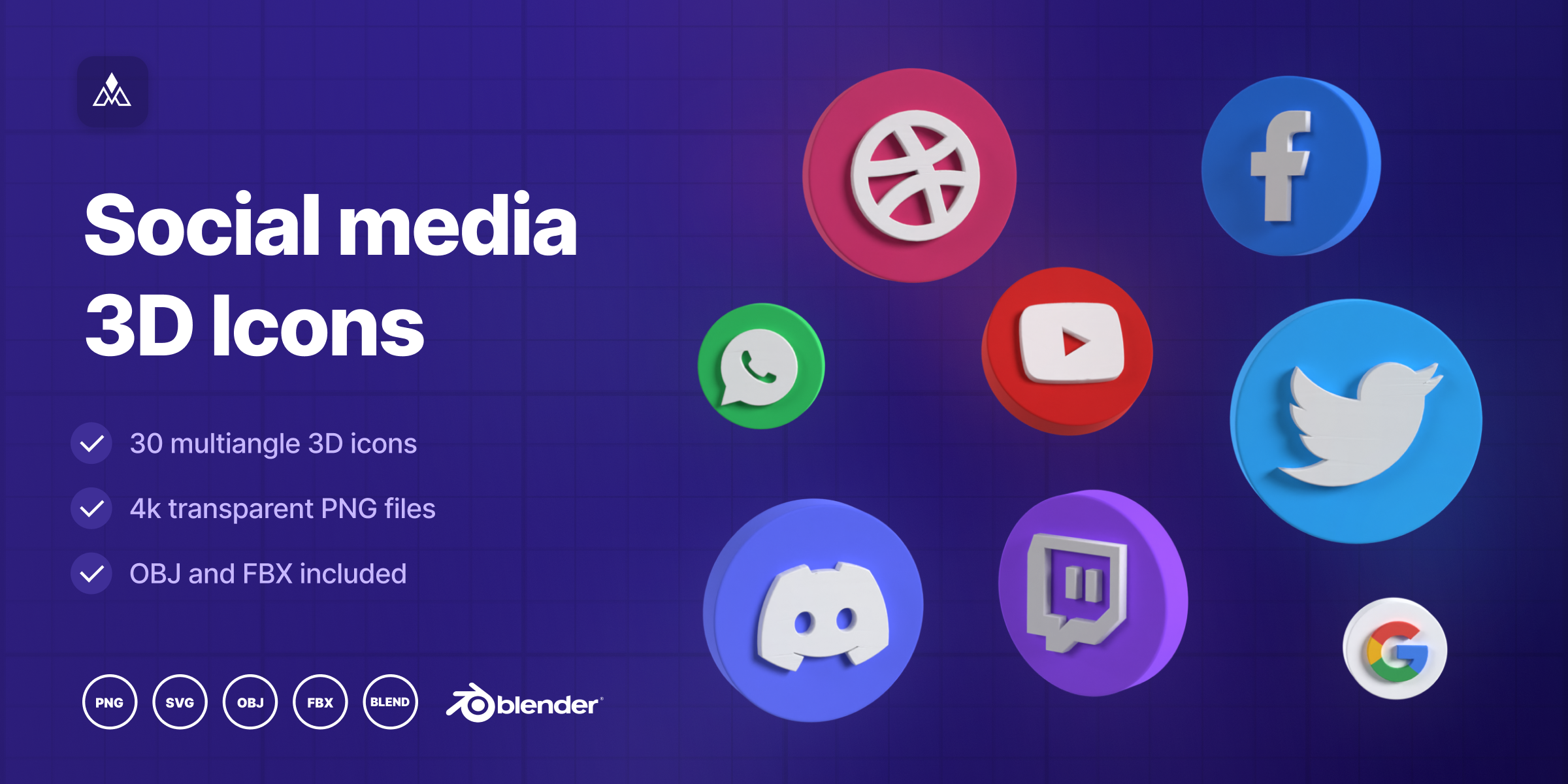 3d Social Media Icons Transparent