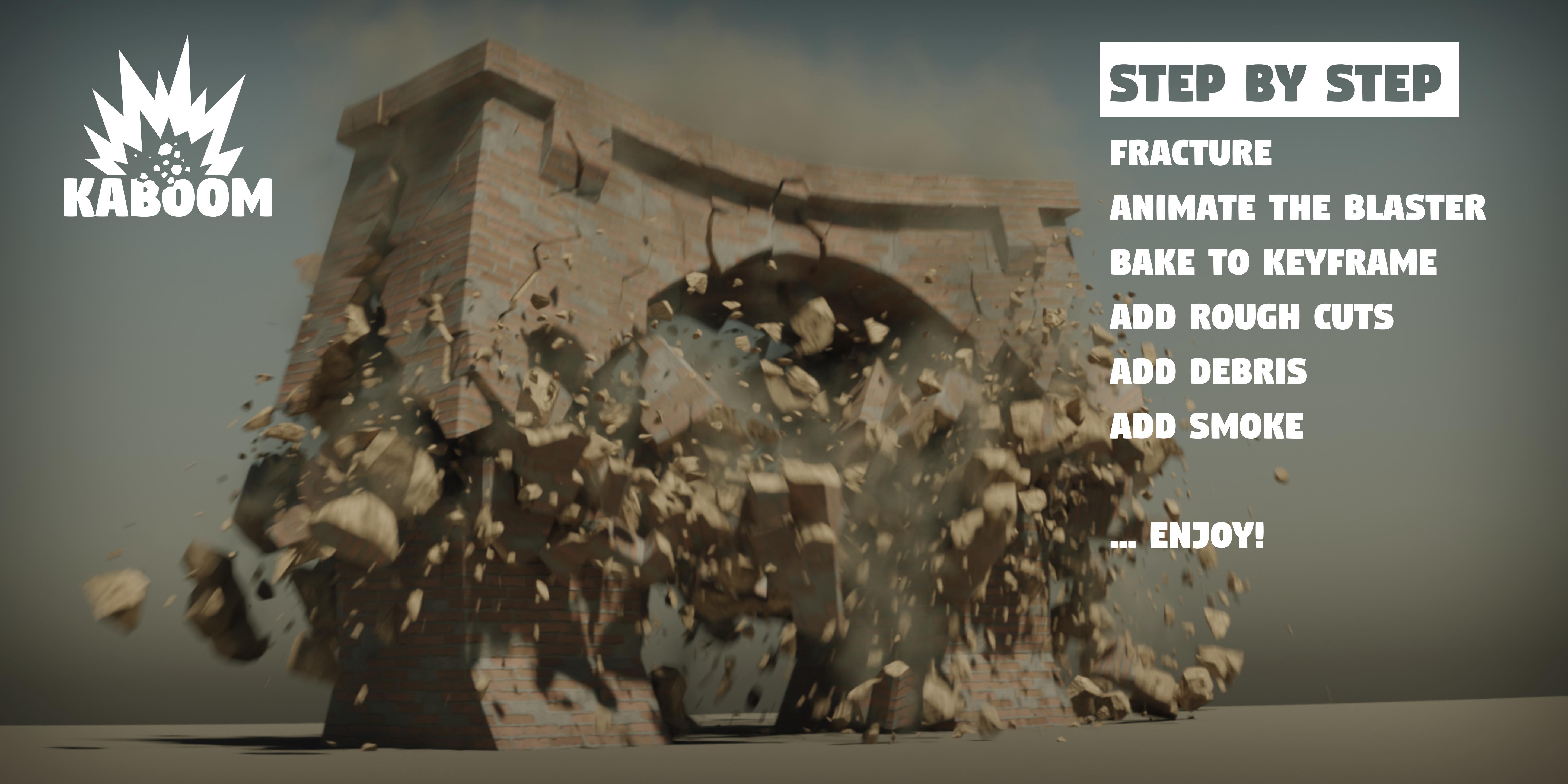 【アドオン紹介】Kaboom – リアルな破壊アニメーションを簡単作成！ | CGbox