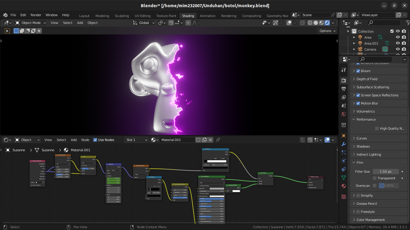 Procedural Dissolving Effect Blender 3d ( Loki Effect ) - Blender Market