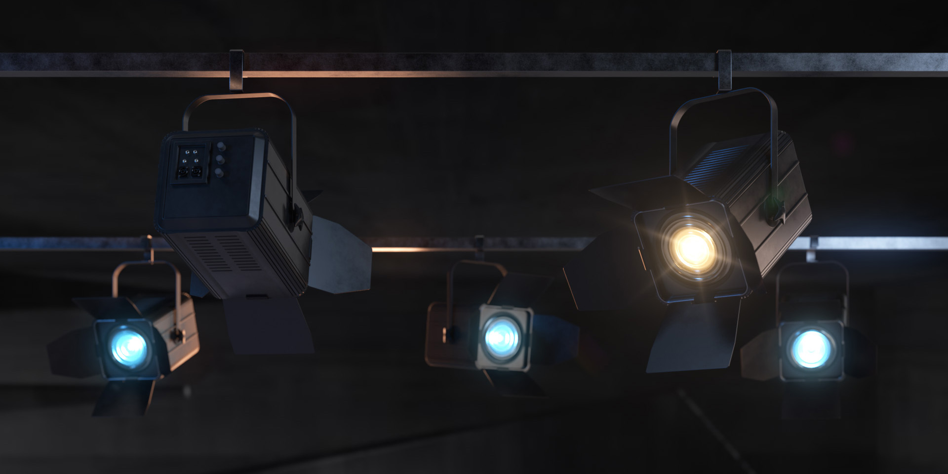 STAGE SPOTLIGHTS RAILS GENERATOR - Blender Market