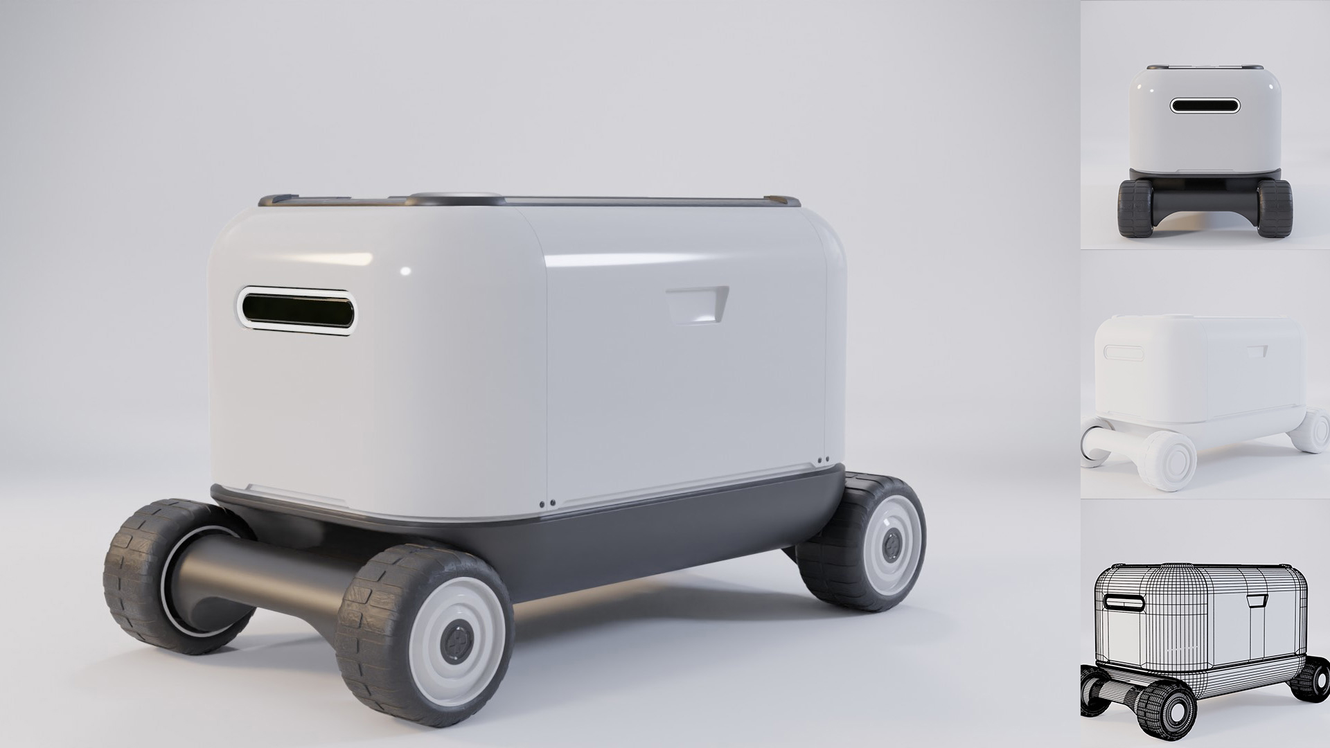Futuristic Delivery Bot - Blender Market