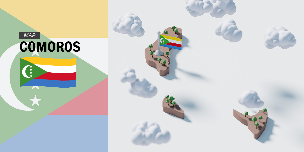 Comoros Map (3D + Pre-rendered Images) - Blender Market