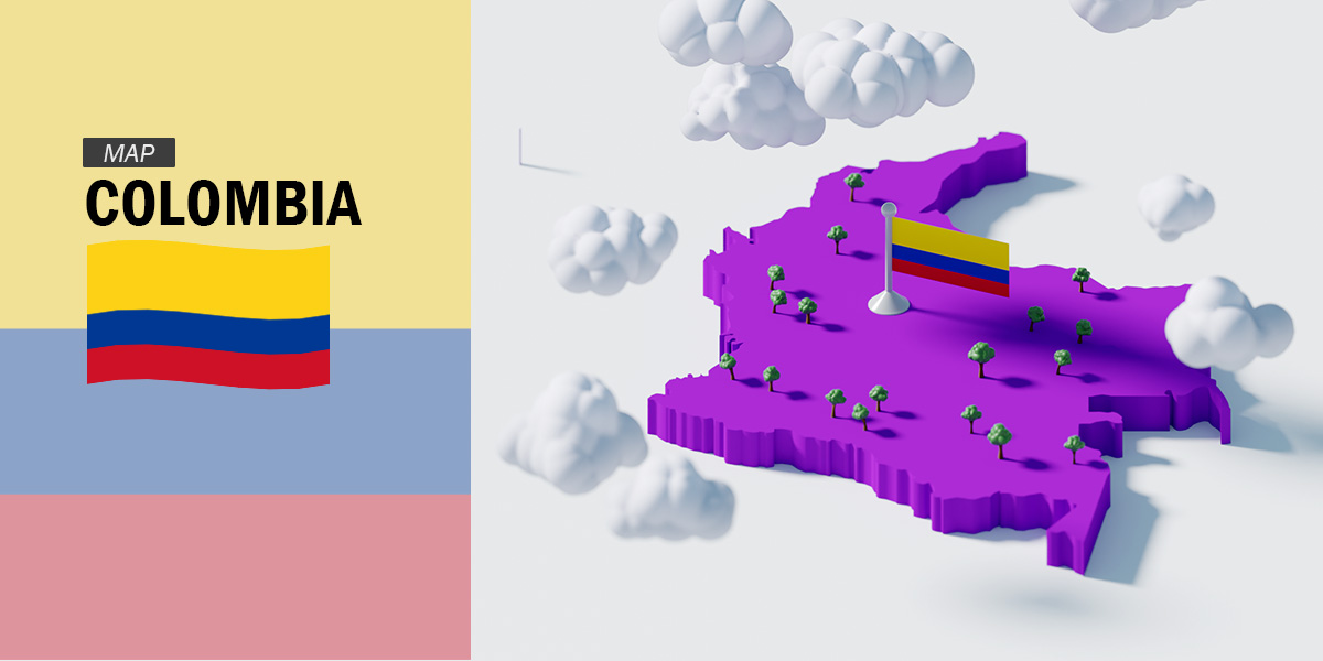 Colombia Map (3D + Pre-rendered Images) - Blender Market