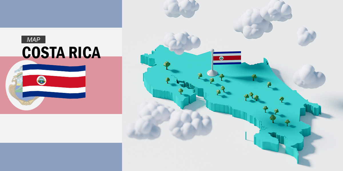 Costa Rica Map (3D + Pre-rendered Images) - Blender Market