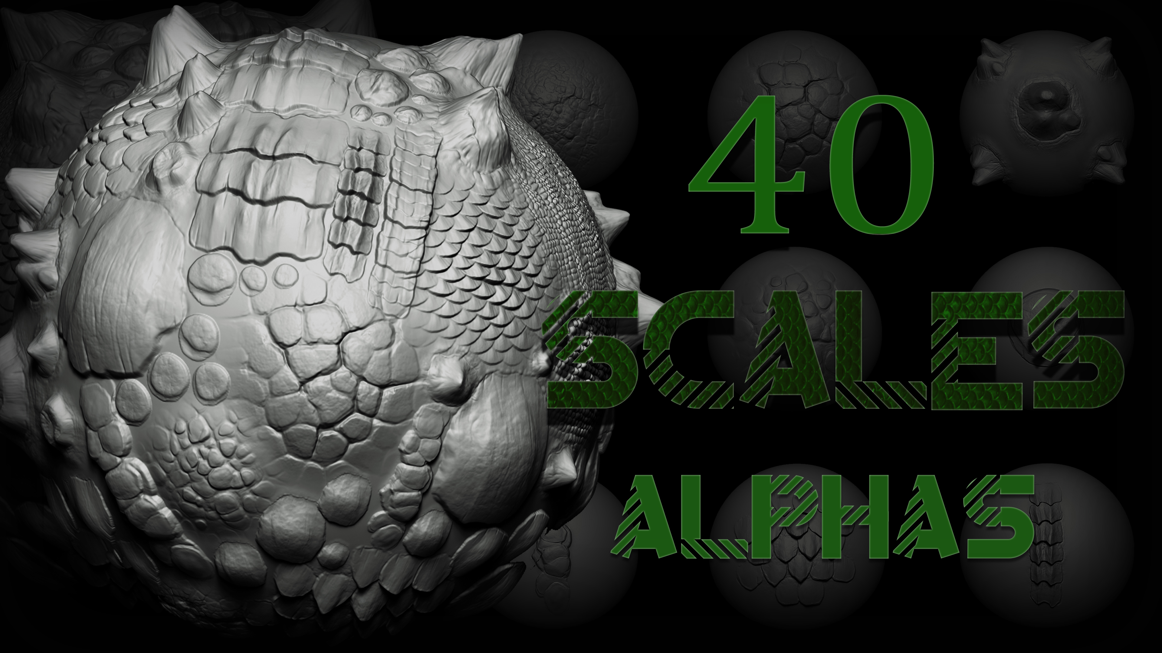 40 Scales and Skins Alphas - Blender Market