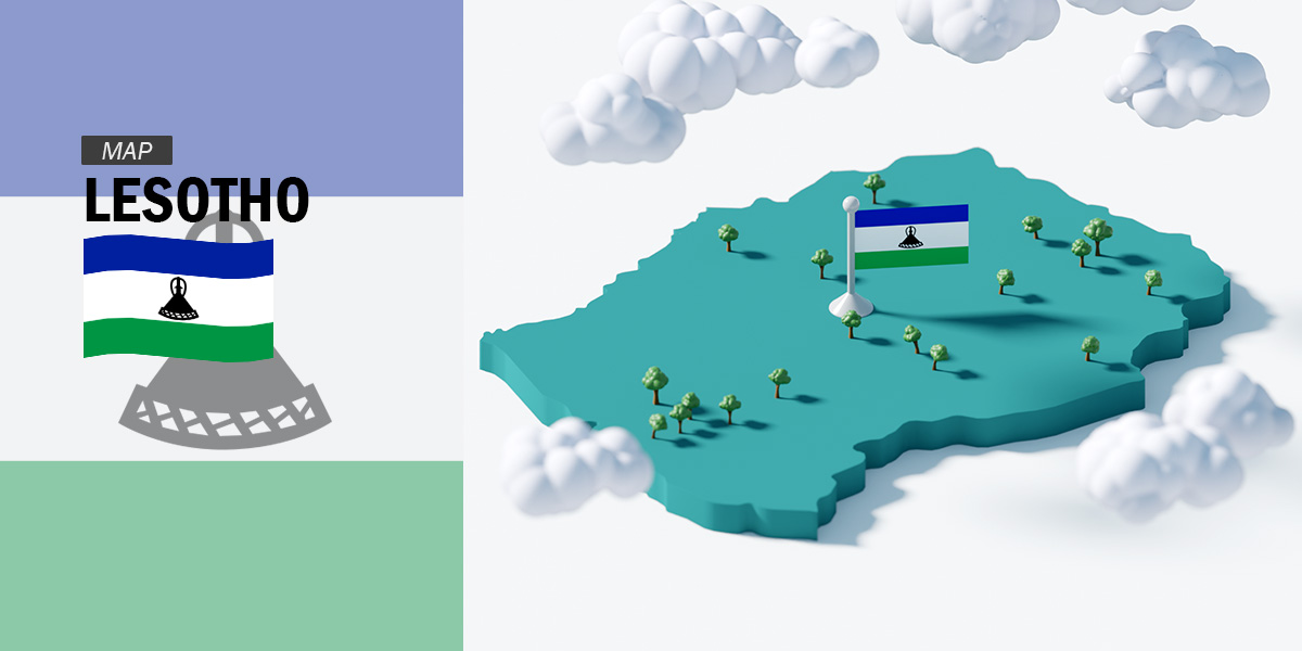 Lesotho Map (3D + Pre-rendered Images) - Blender Market