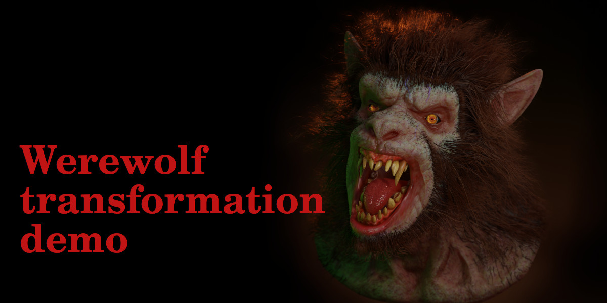 Werewolf transformation demo (rigged) - Blender Market