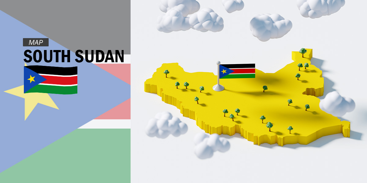 South Sudan Map (3D + Pre-rendered Images) - Blender Market