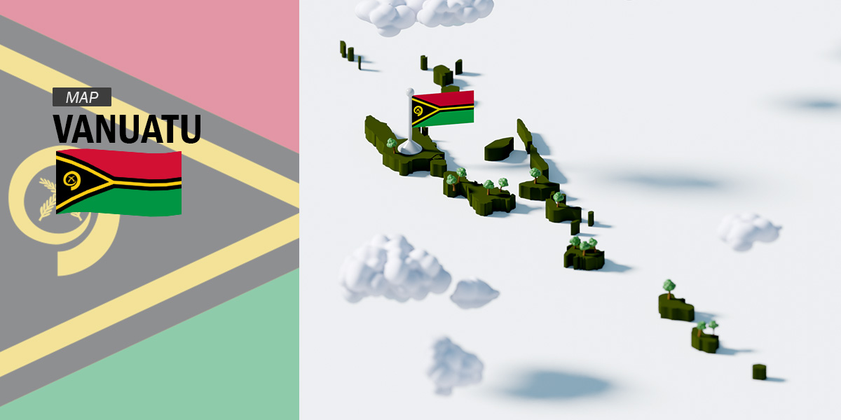 Vanuatu Map (3D + Pre-rendered Images) - Blender Market