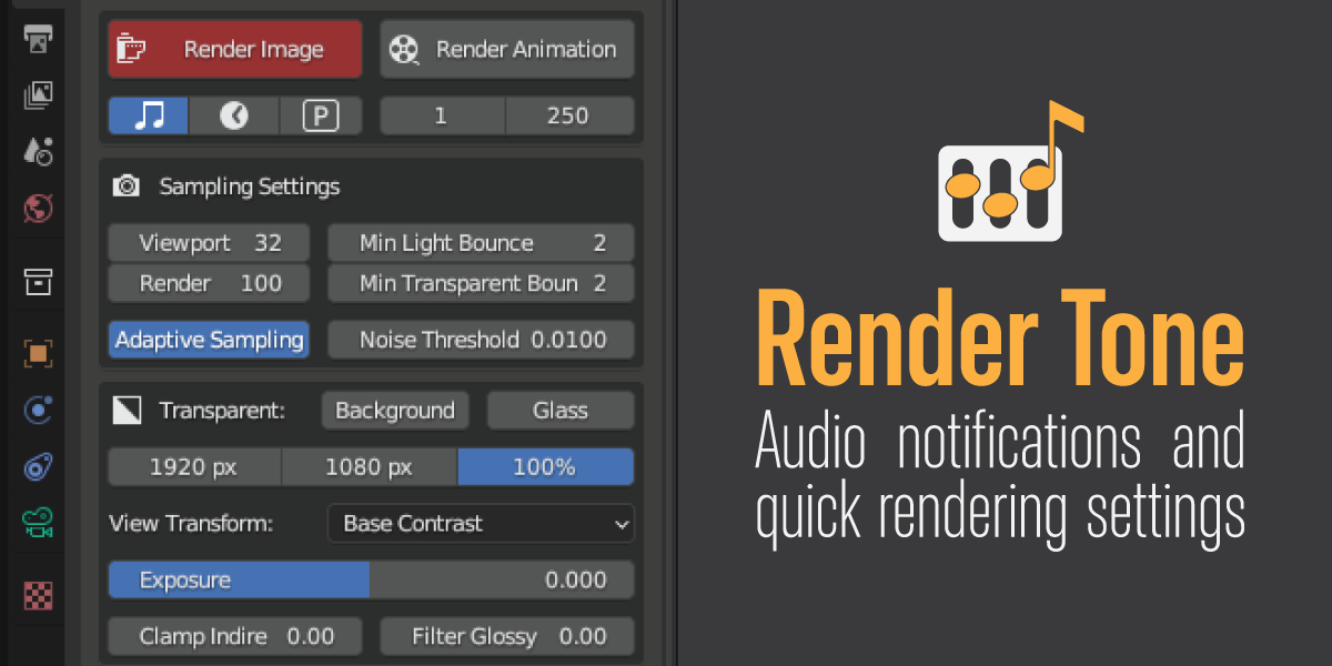【アドオン紹介】Render Tone – レンダリング設定を一か所に凝縮！ | CGbox