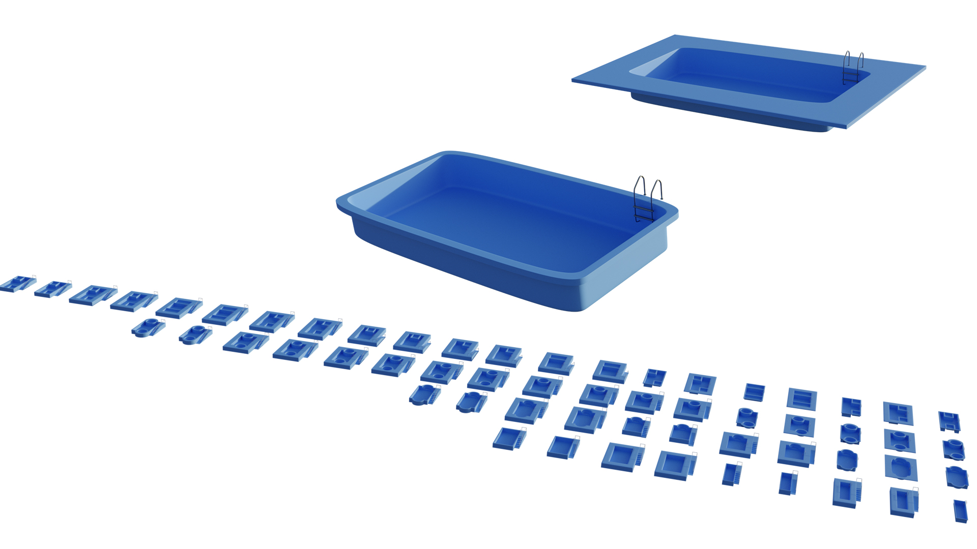 80 Pools Collection Pack with Setbuild - Blender Market