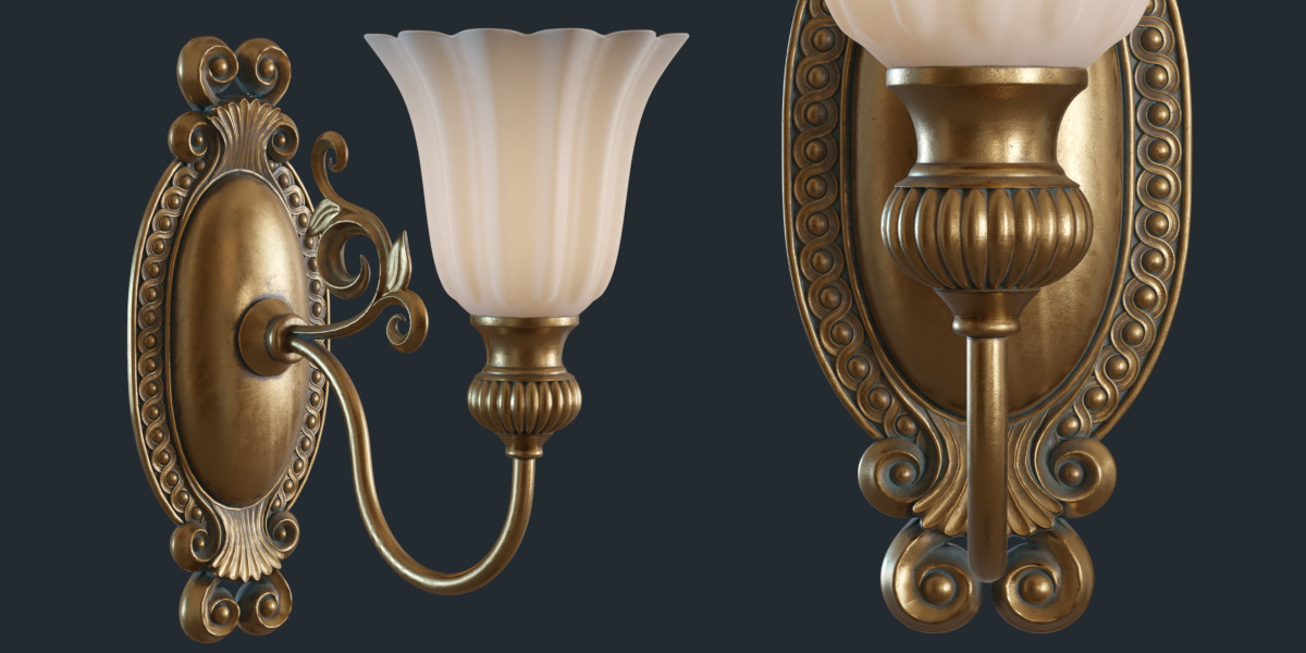 A Victorian Style Highly Detailed Ornamental Brass Sconce - Blender Market