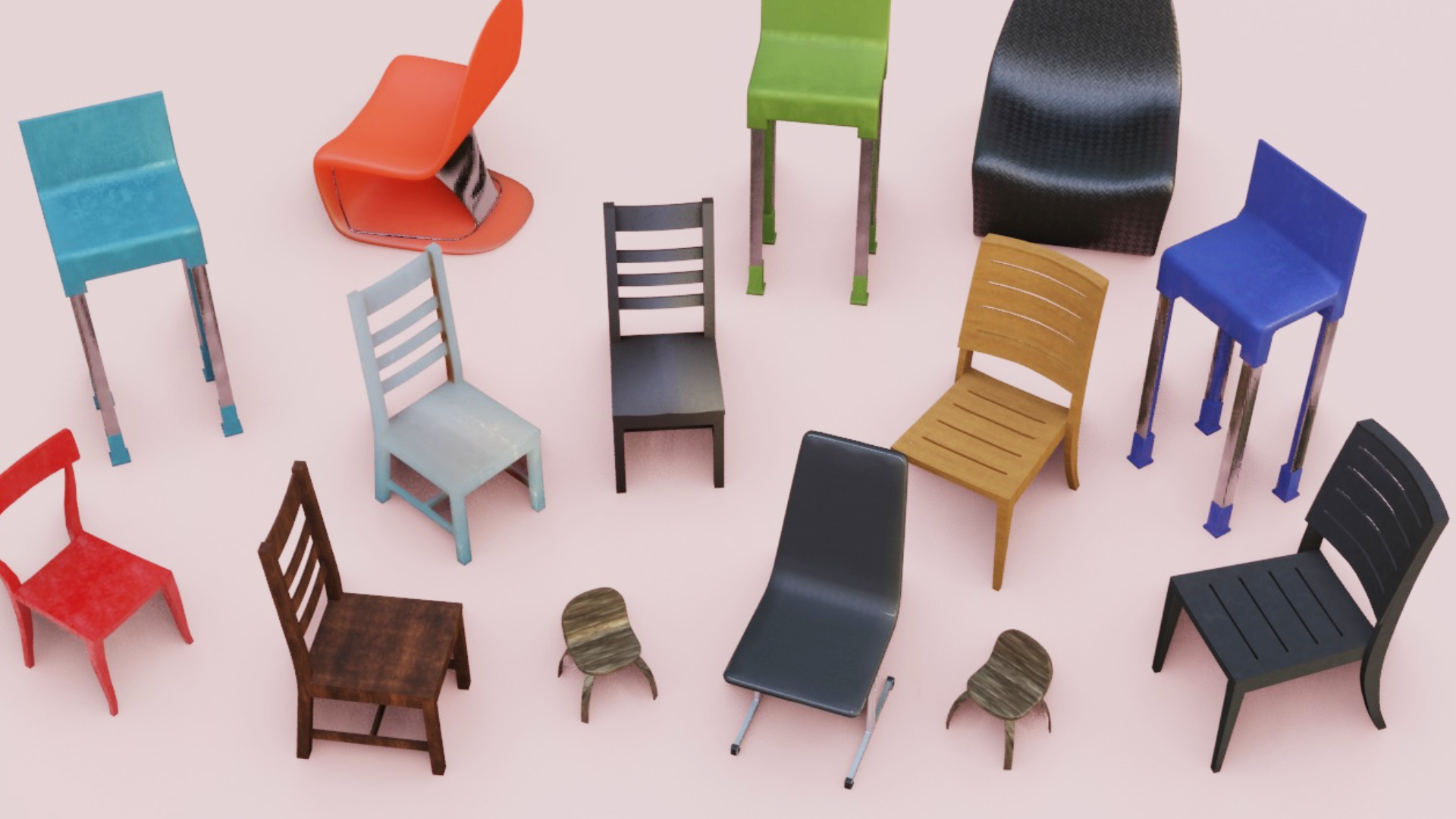 Chair 3D Model Collection - Blender Market