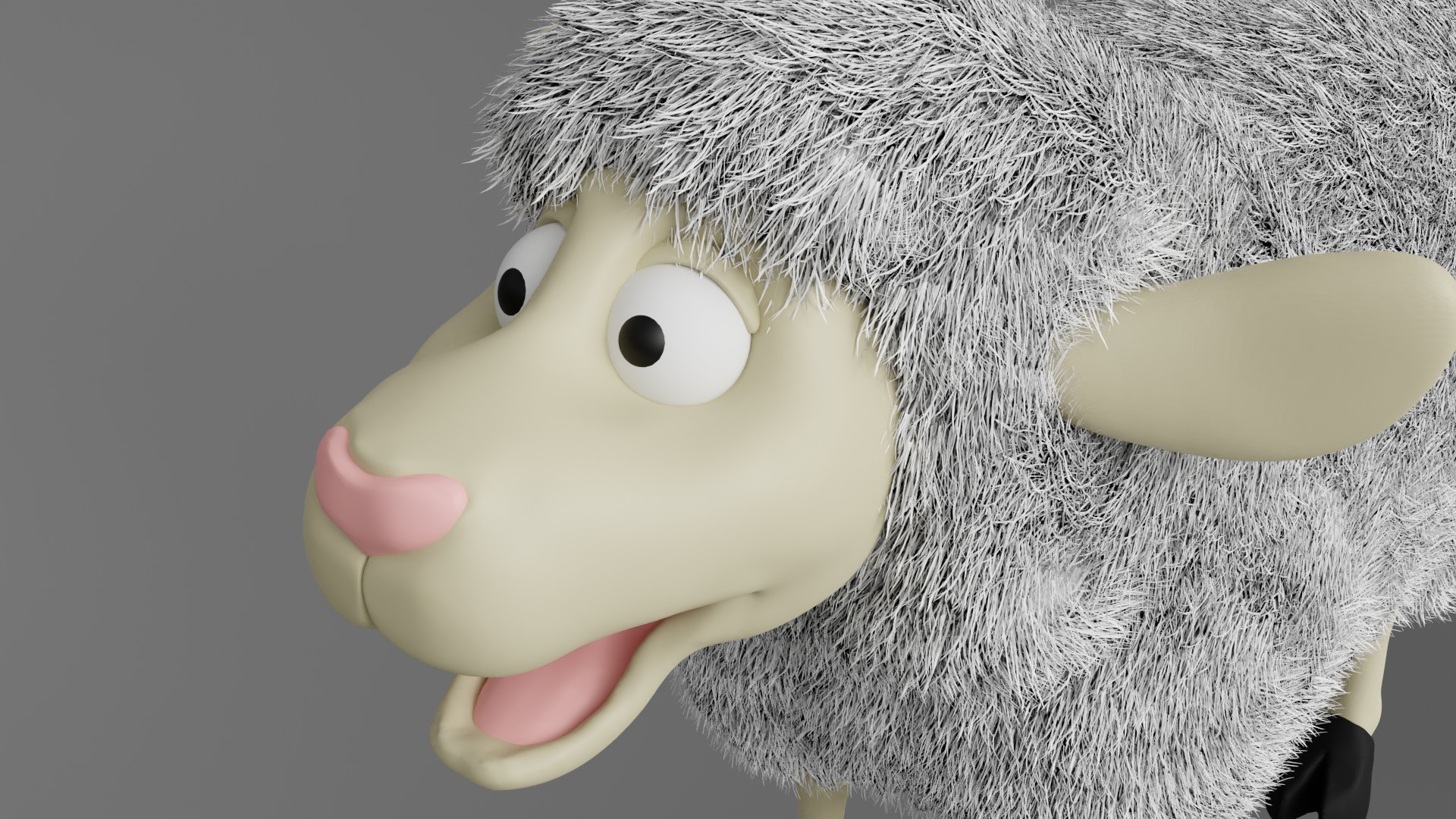 Cartoon Sheep 3D Model - Blender Market