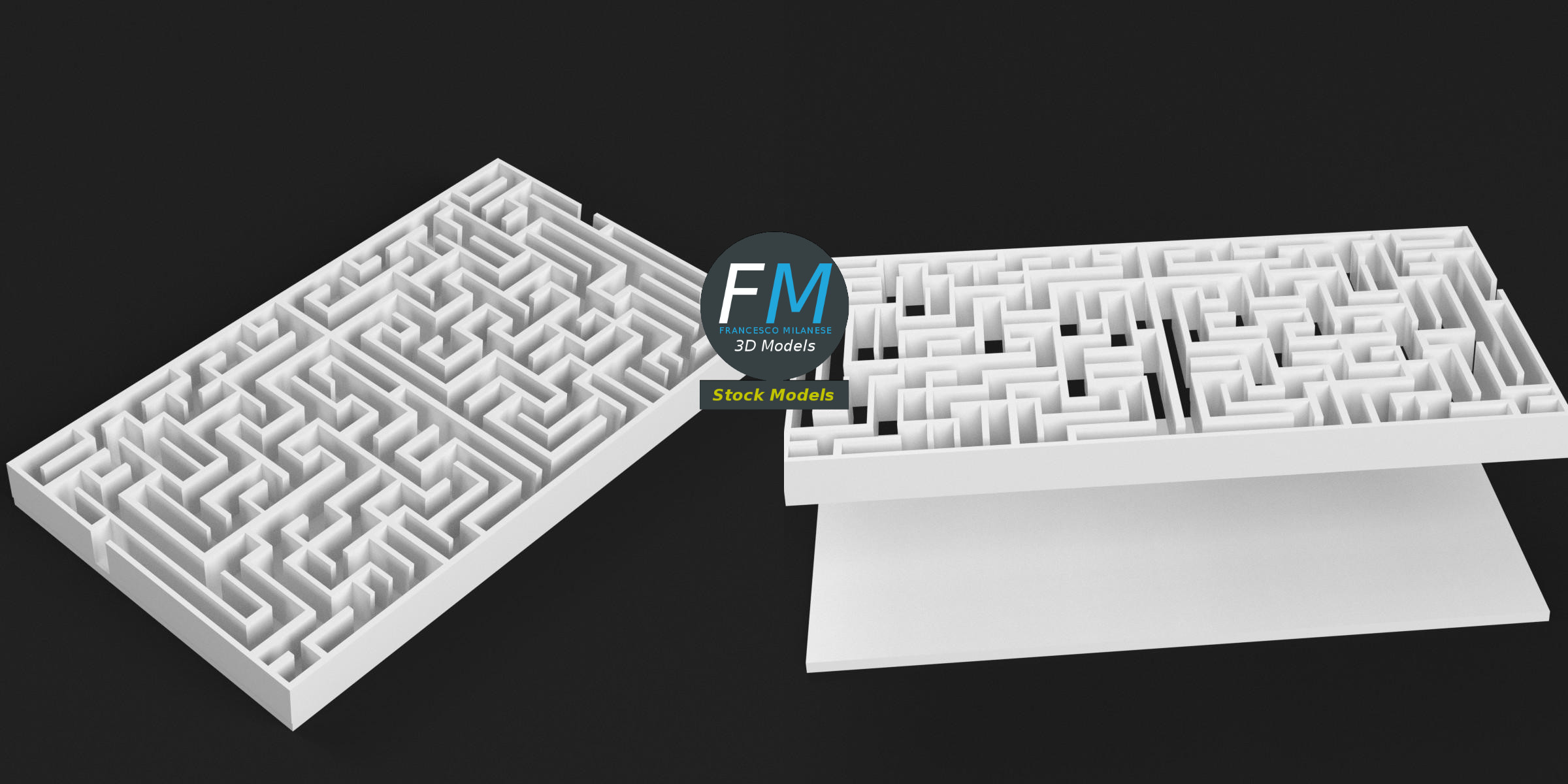 Rectangular labyrinth 2 - Blender Market