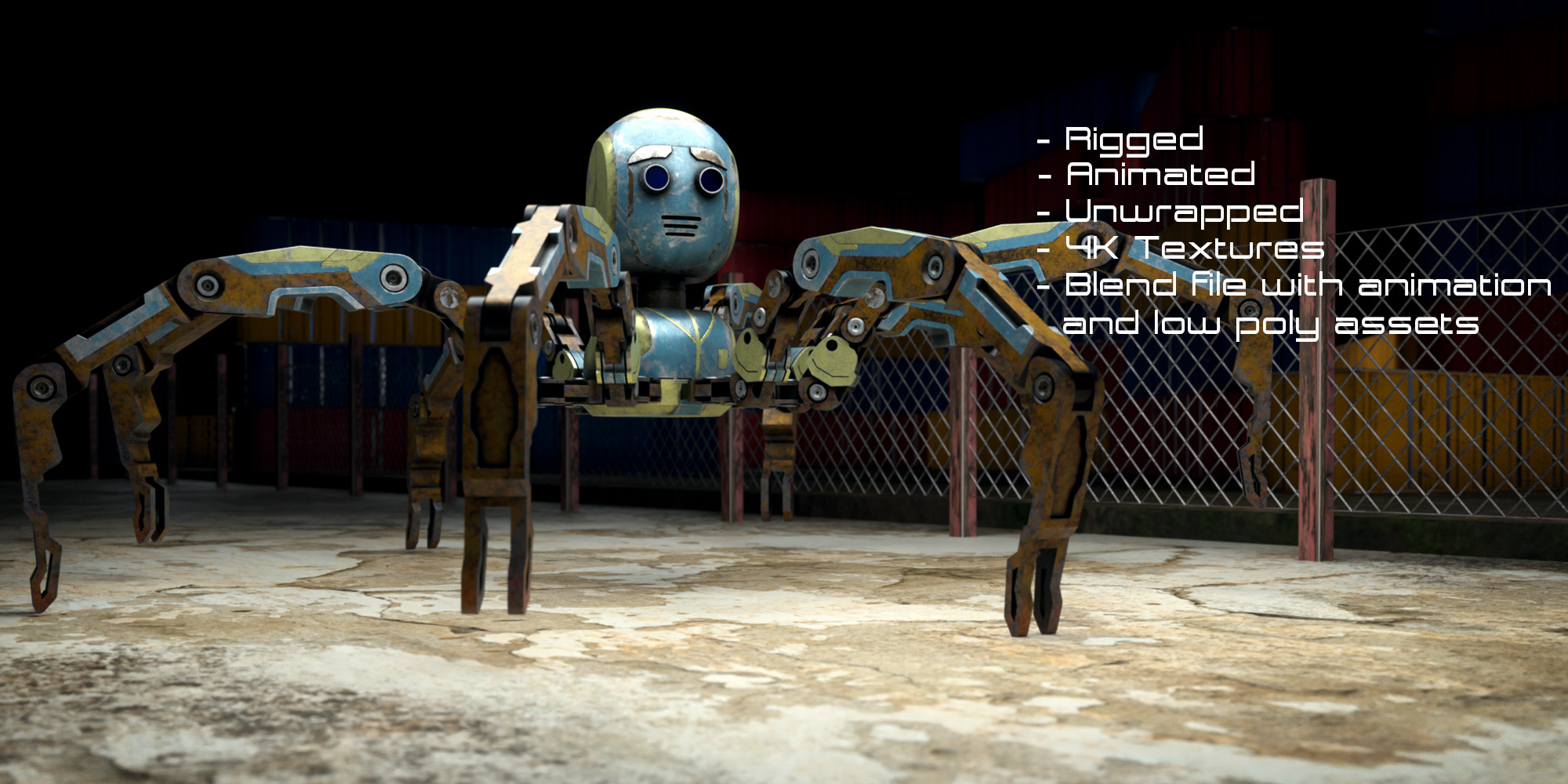 Mecha Robot / Creature ( Ik Rigged and animated) - Blender Market