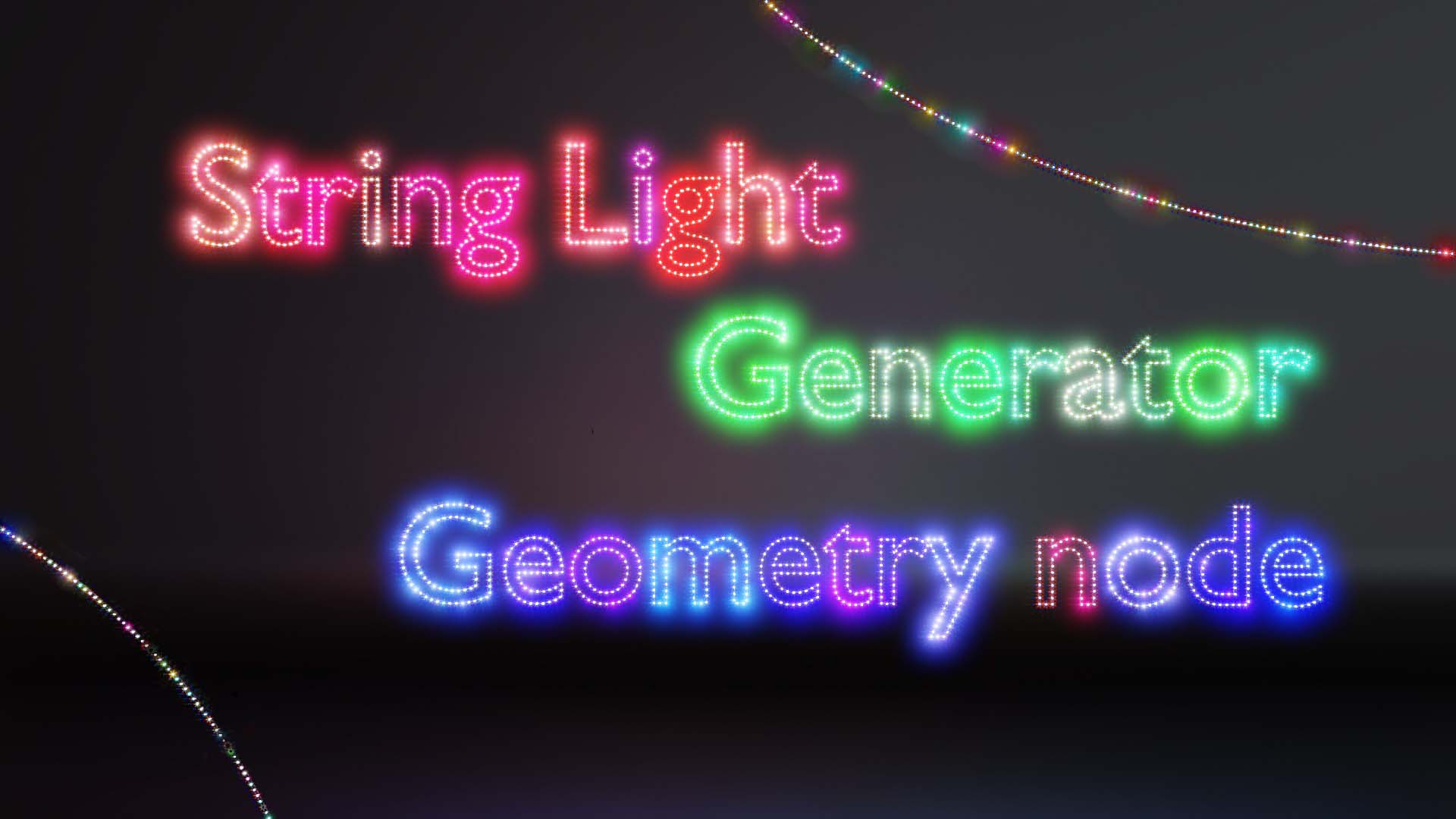 String Lights generator (Geometry nodes) - Blender Market