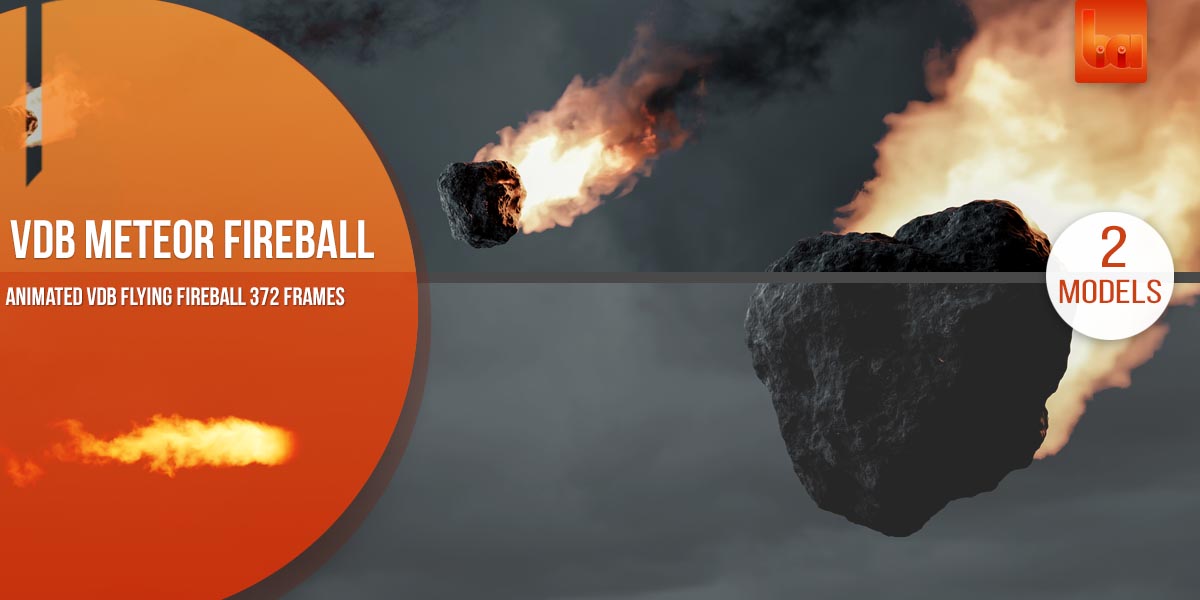 Animated VDB Meteor Fireball - Blender Market