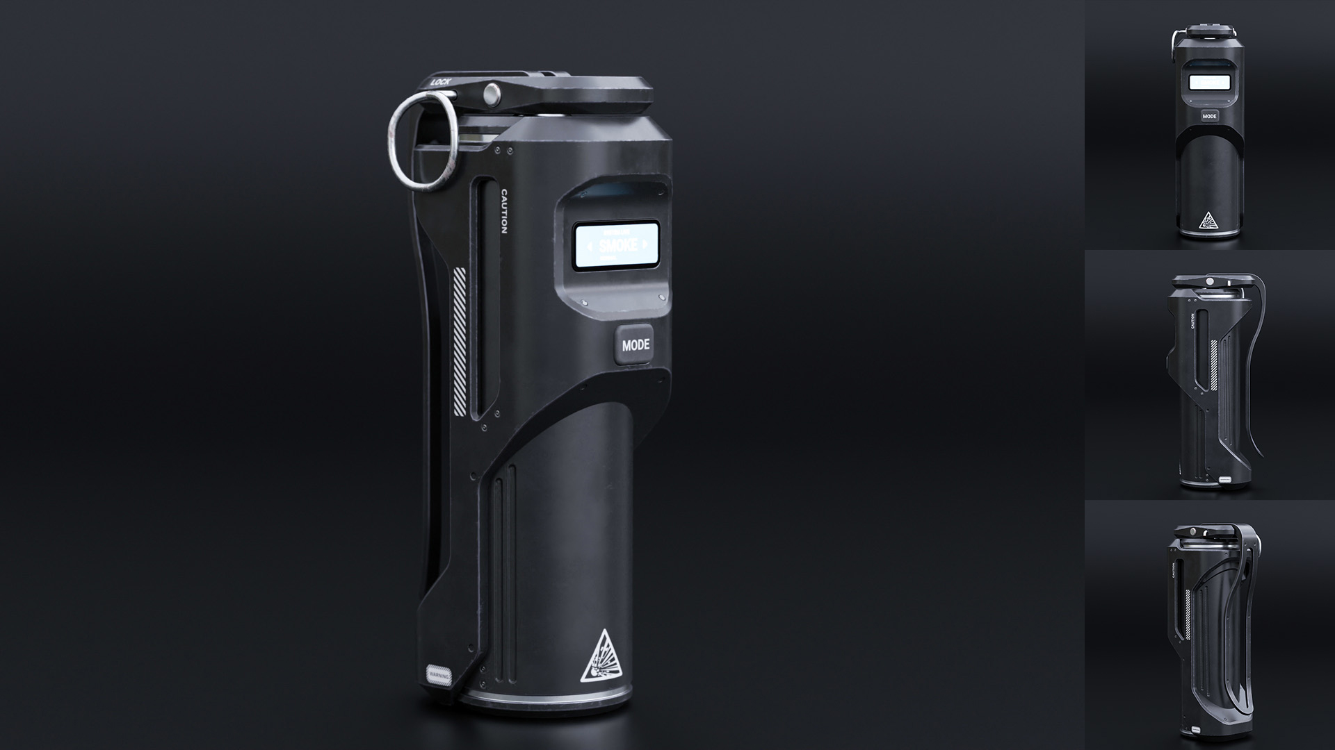 Sci-fi grenade concept - Blender Market