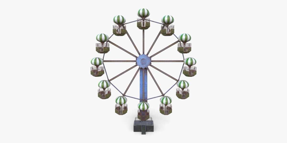 Animated ferris wheel v4 - Blender Market