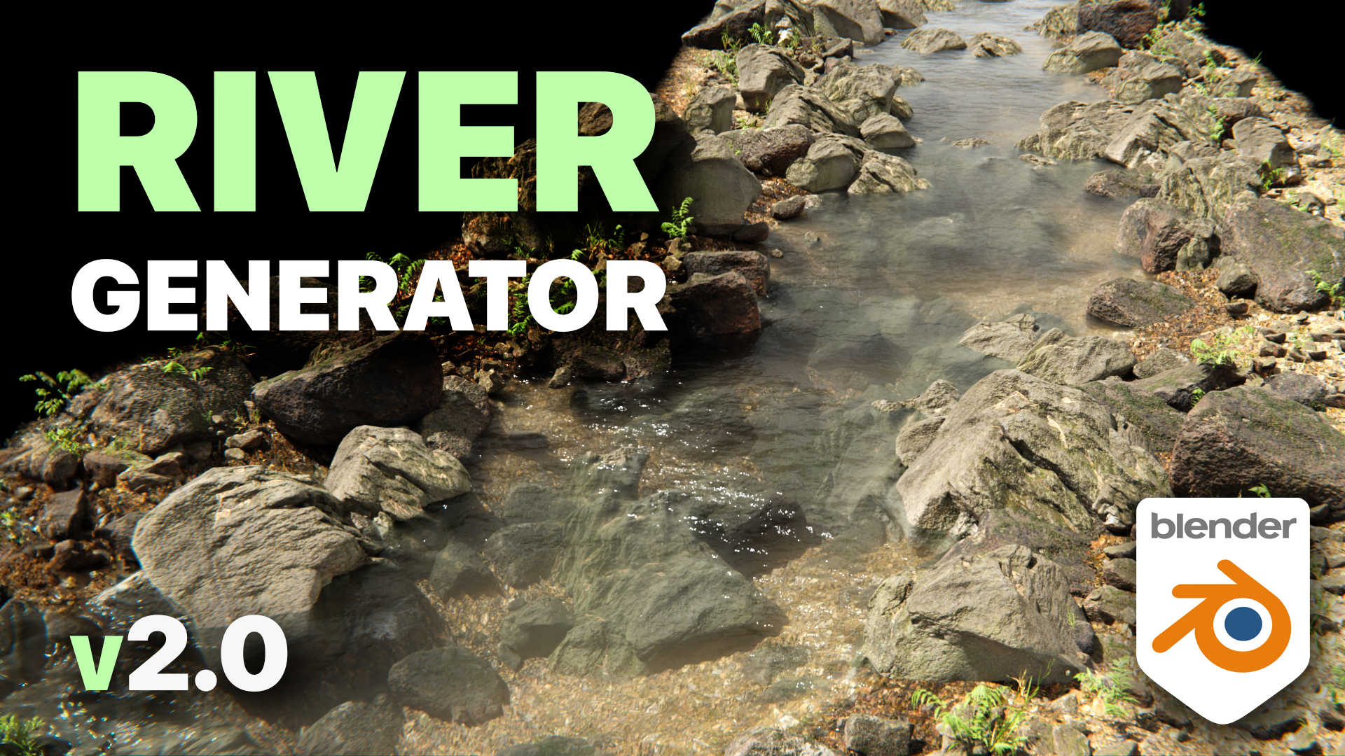Procedural River / Stream Generator - Geometry Nodes - Blender Market