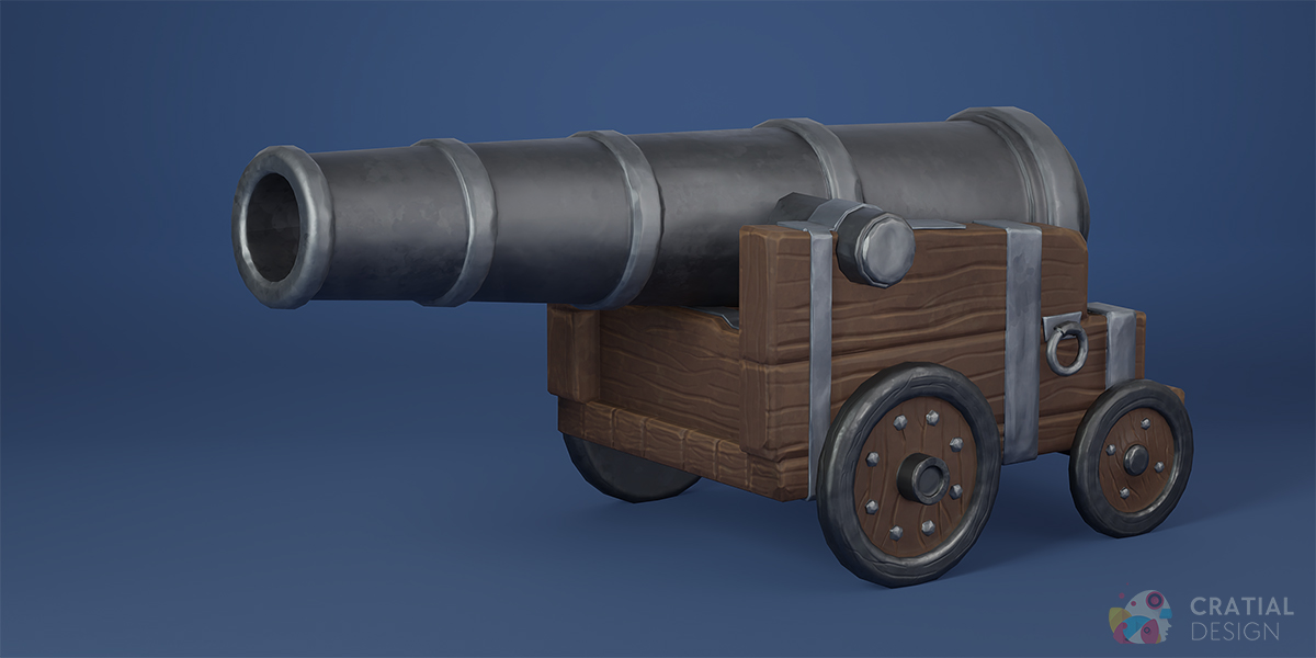 Stylized Cannon 3d Model - Blender Market