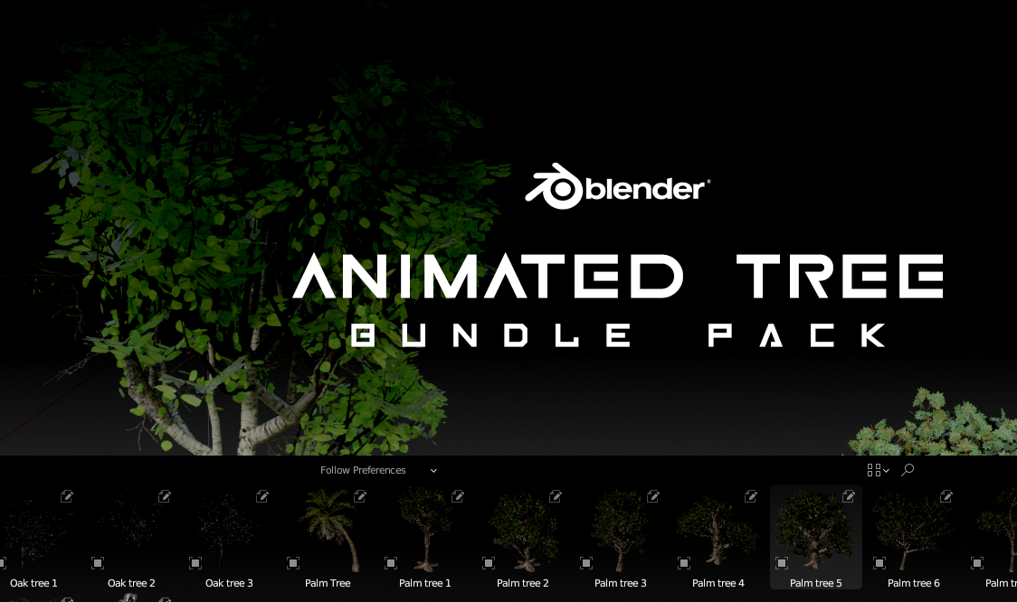 Animated Tree Pack (16 trees) - Blender Market