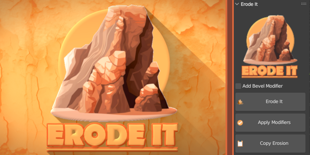【アドオン紹介】Erode It – 浸食された岩を簡単生成！ | CGbox