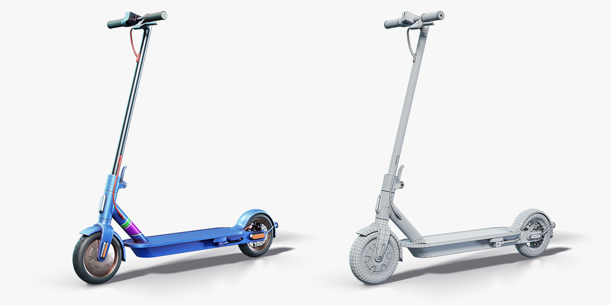 Kick Scooter Stylized - Blender Market