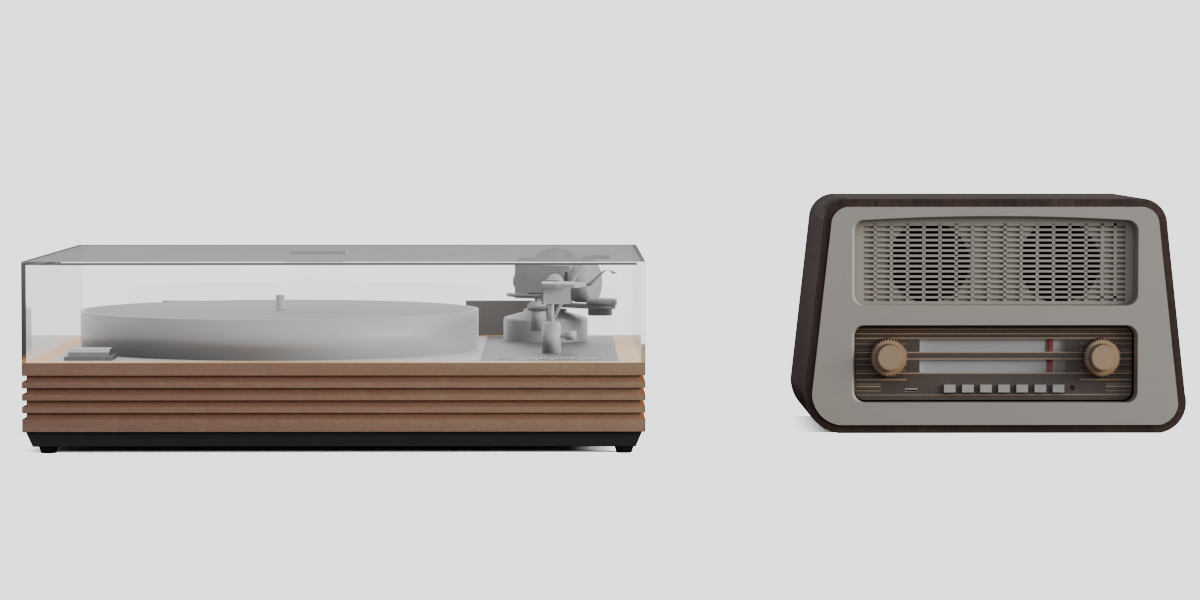 Vintage record player - Blender Market