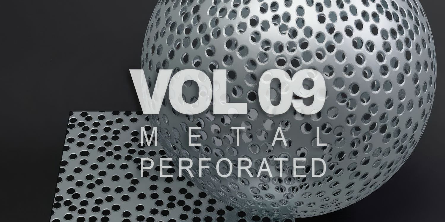 Metal vol09 Perforated 4K/ 2K Seamless PBR Materials Texture - Blender Market
