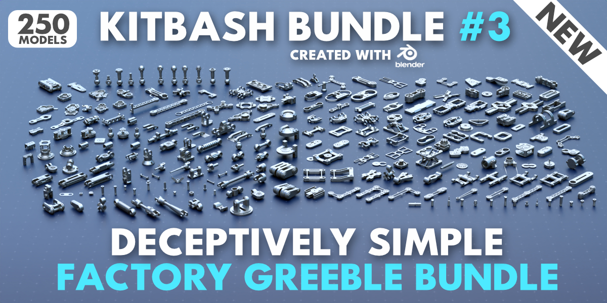 Factory Greeble Kitbash Bundle #3 //250 Models - Blender Market