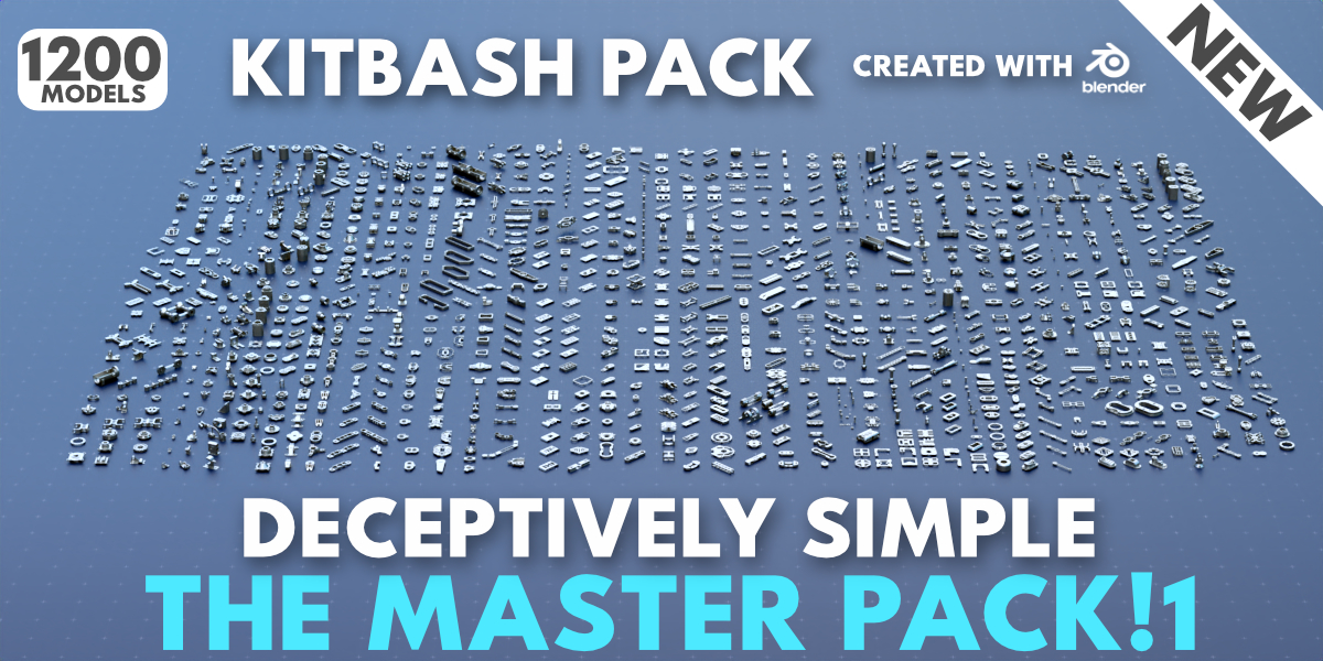 Mechanical Greeble MASTER Kitbash PACK //1200 Models - Blender Market