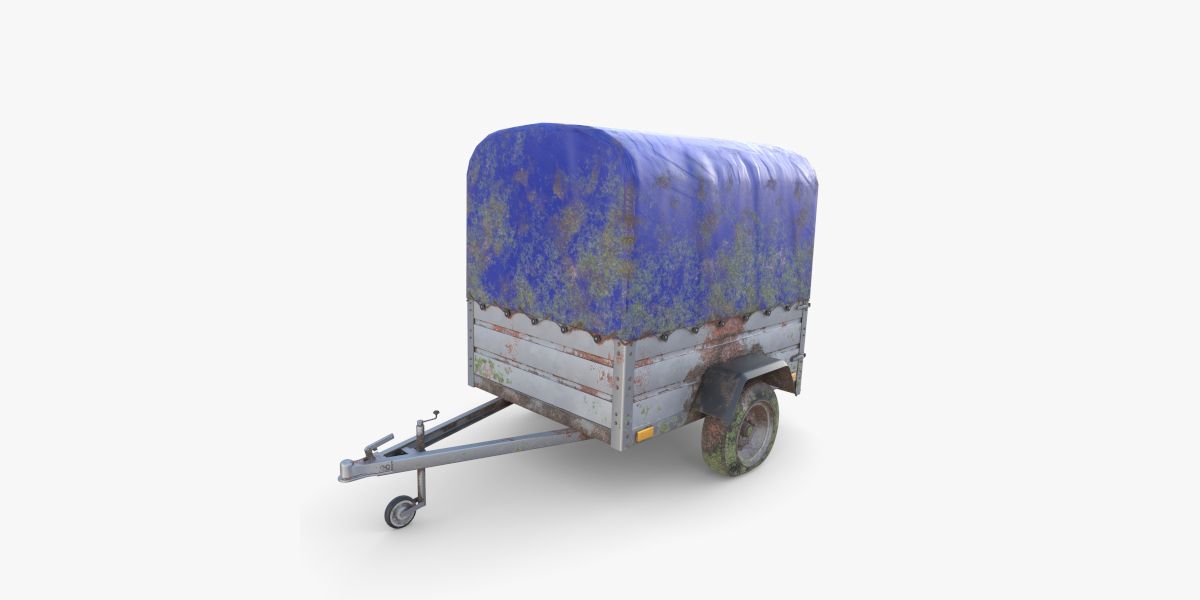 Cargo Trailer v4 weathered - Blender Market