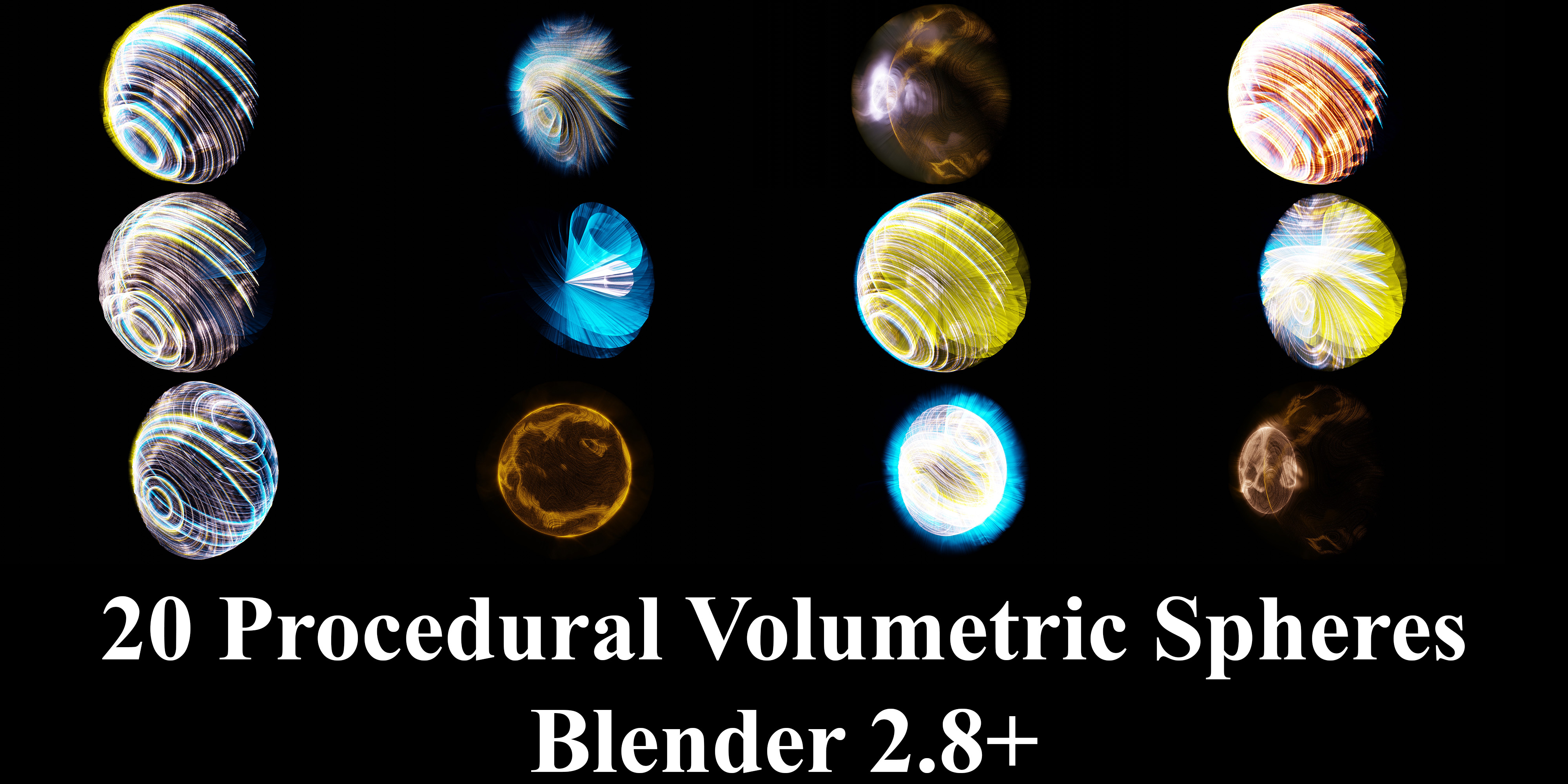 20 Procedural Volumetric Spheres Blender 2.8+ - Blender Market