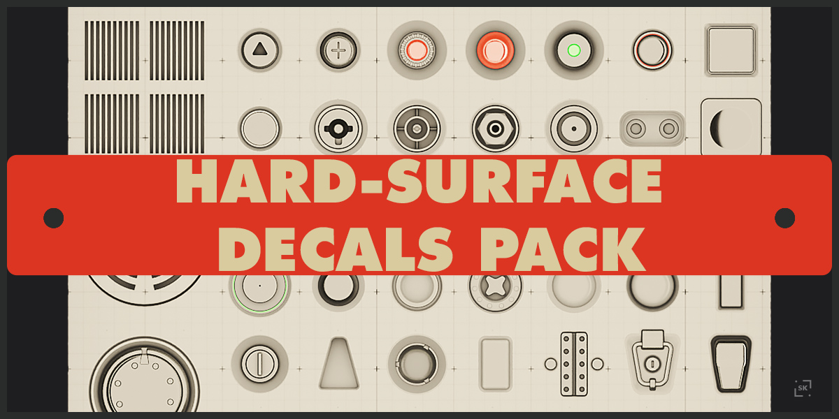 58 Sci-Fi Normal Decals Pack - Blender Market