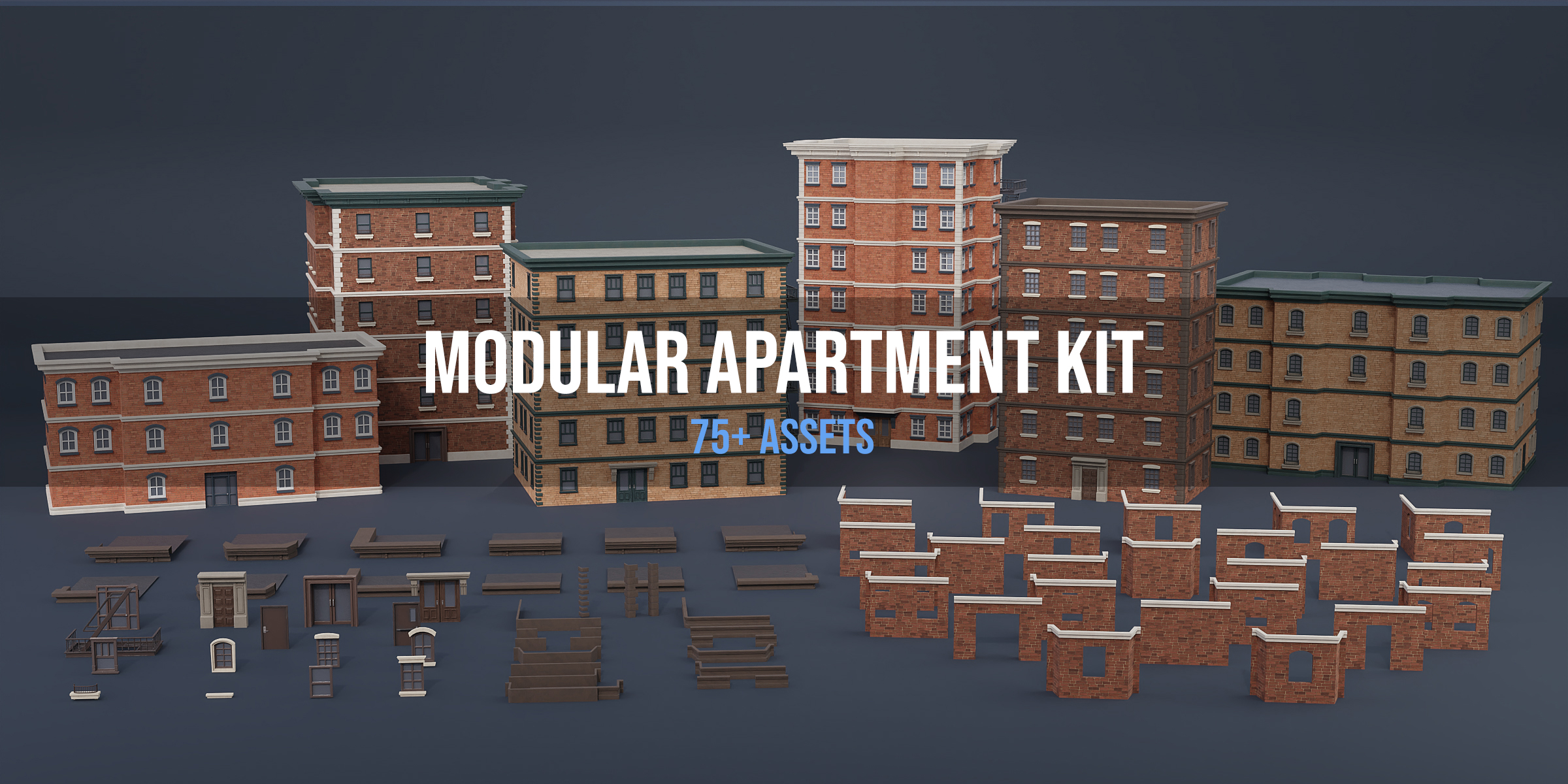 Stylized Modular Apartment Kit - Blender Market